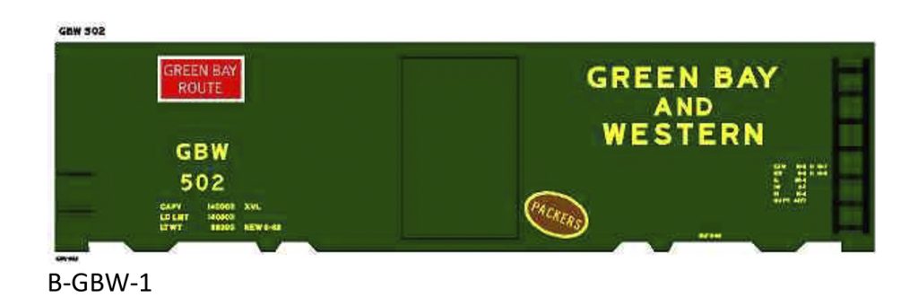 GREEN BAY & WESTERN BOXCAR GRAPHICS