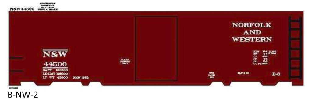 NORFOLK & WESTERN BOXCAR GRAPHICS