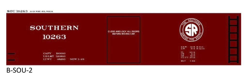 SOUTHERN BOXCAR GRAPHICS