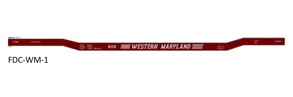 WESTERN MARYLAND DC FLAT CAR GRAPHICS