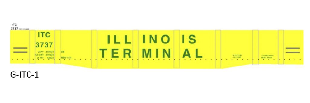 ILLINOIS TERMINAL CO. GONDOLA GRAPHICS