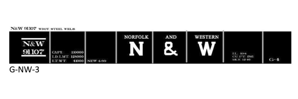 NORFOLK & WESTERN GONDOLA GRAPHICS