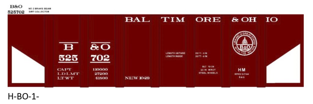 BALTIMORE & OHIO HOPPER GRAPHICS