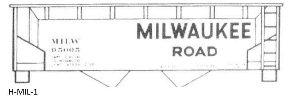 MILWAUKEE ROAD HOPPER GRAPHICS