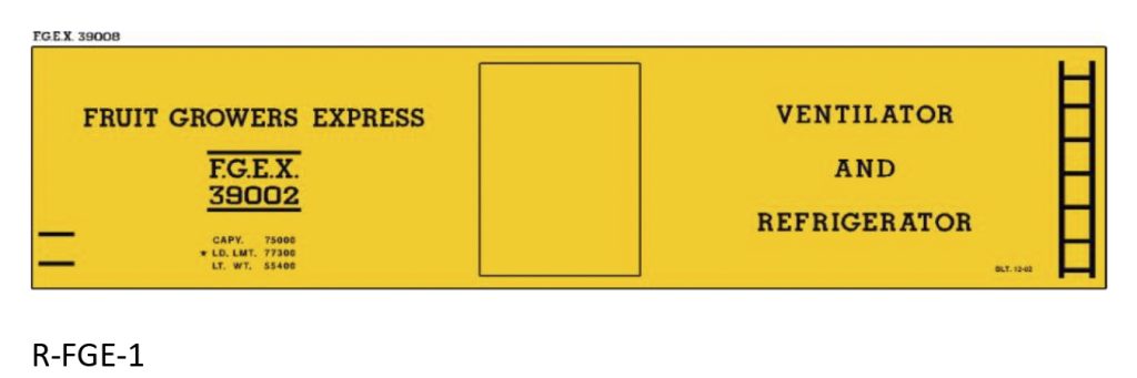 FRUIT GROWERS EXPRESS REEFER CAR GRAPHICS