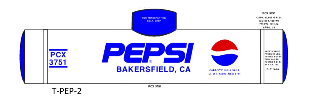 PEPSI TANK CAR GRAPHICS