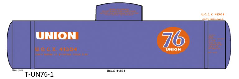 UNION 76 TANK CAR GRAPHICS
